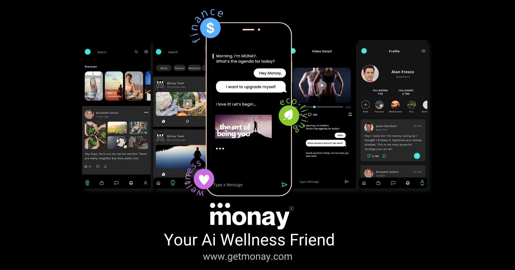 Monay, the world’s first Total wellness Ai chat assistant, helps users ...